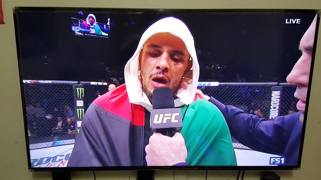 UFC MMA Muslim fighter thanks God after win - YouTube