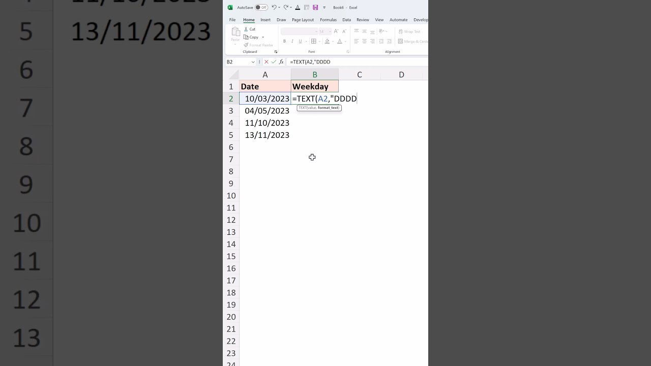 Extract Weekday Name From Date In Excel QUICK Formula YouTube Extract Weekday Name From Date In Excel QUICK Formula YouTube