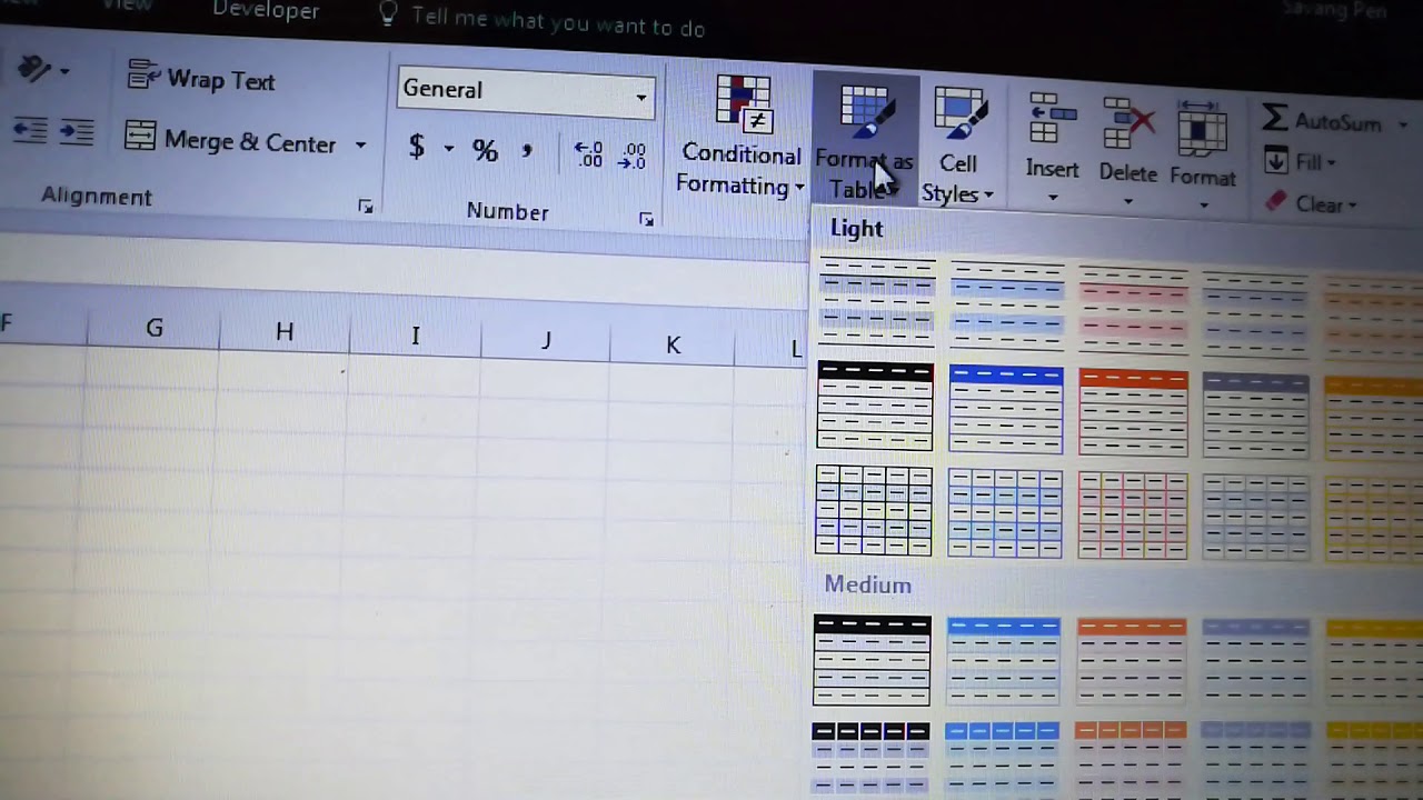 របៀបធ្វើអោយតារាងរត់ដោយស្វ័យប្រវត្តិនៅលើExcel How to put auto table on ...