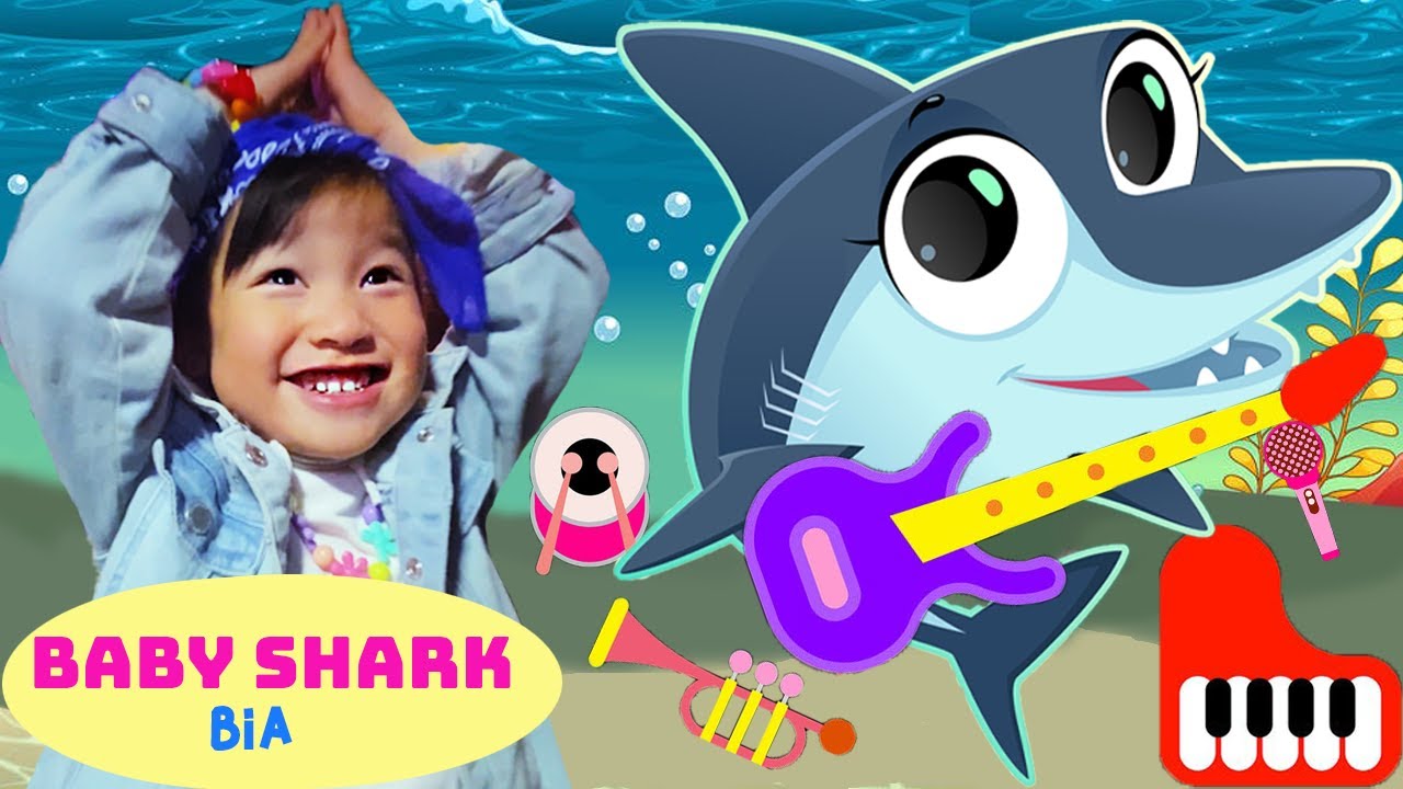 Baby Shark | Nursery Rhymes Sing along | Learning musical instruments ...