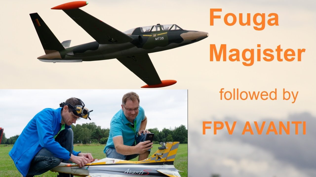 Fouga Magister flight chased by FPV avanti - YouTube