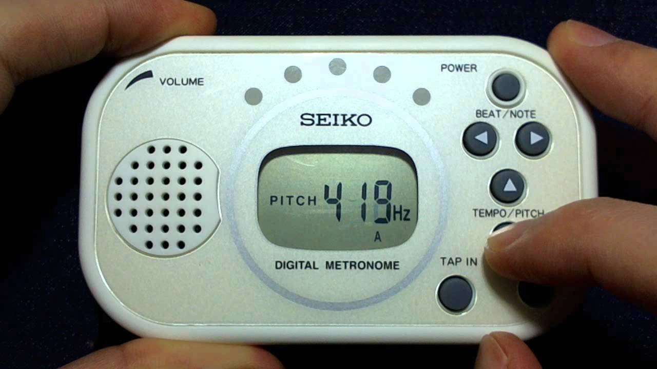 Reference tones feature SEIKO DM100 digital metronome - YouTube