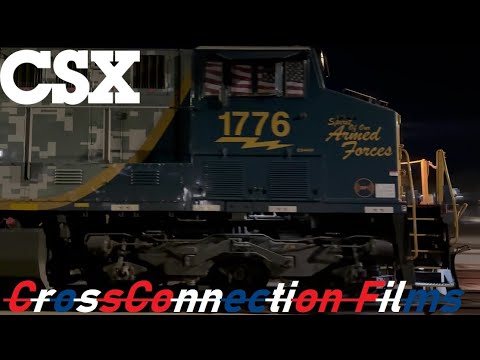 CSXT 1776 ES44AH & A ET44AH Leads I032-28 NB Through Fay NC W/A Loud & Fouled S5T - YouTube