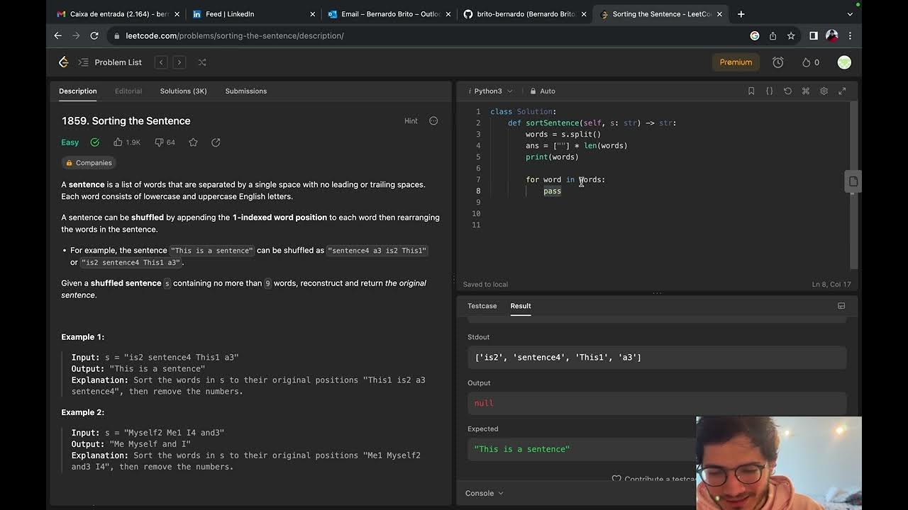 Sorting the Sentence LeetCode Solution - YouTube