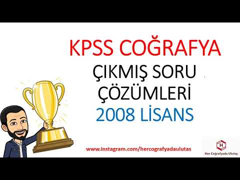 2008 KPSS LİSANS COĞRAFYA SORULARI  - ULUTAŞ