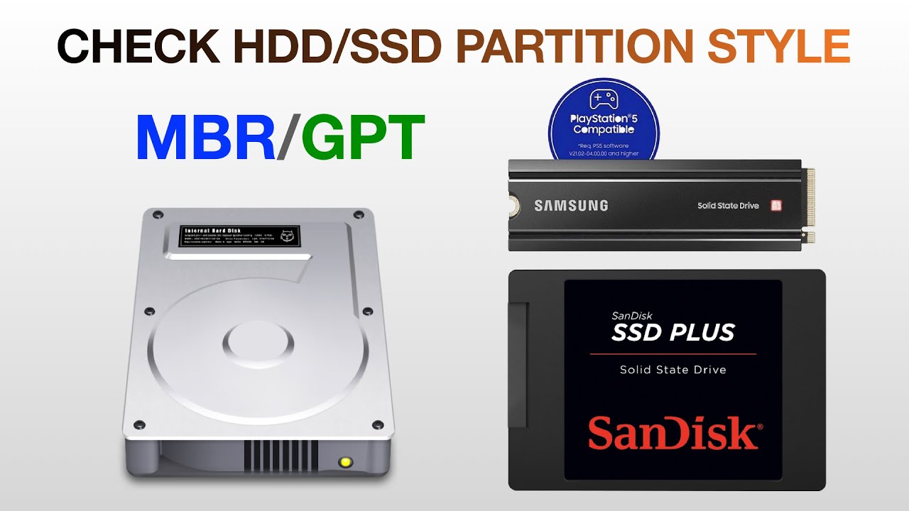 Check HDD/SSD Partition Style on Windows | MBR/GPT - YouTube