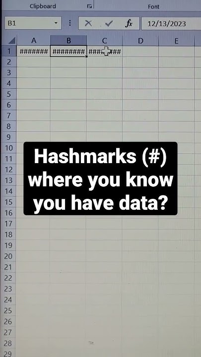 Hashtags showing instead of Date | Fast Excel Tutorial #1 - YouTube