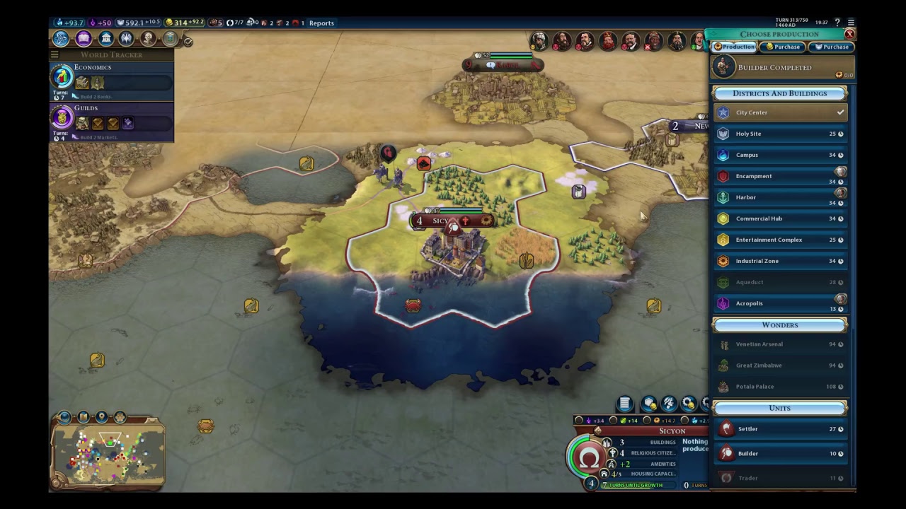 Civilization 6 - Huge Fractal Map - King - Dansk snak - YouTube