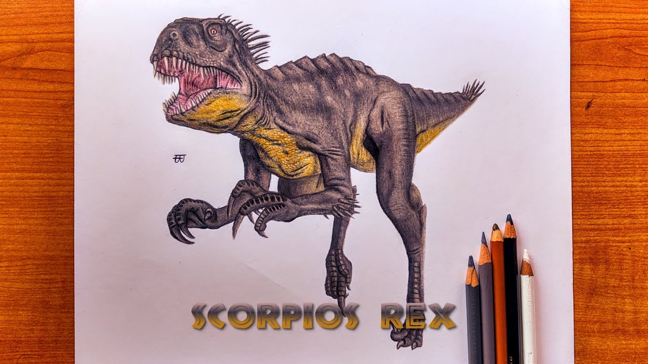 ¡Dibujando a la Scorpios Rex de Camp Cretaceous! | Jurassic World Speed ...