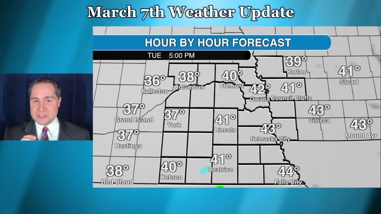 Tuesday, March 7 weather update for southeast Nebraska - YouTube