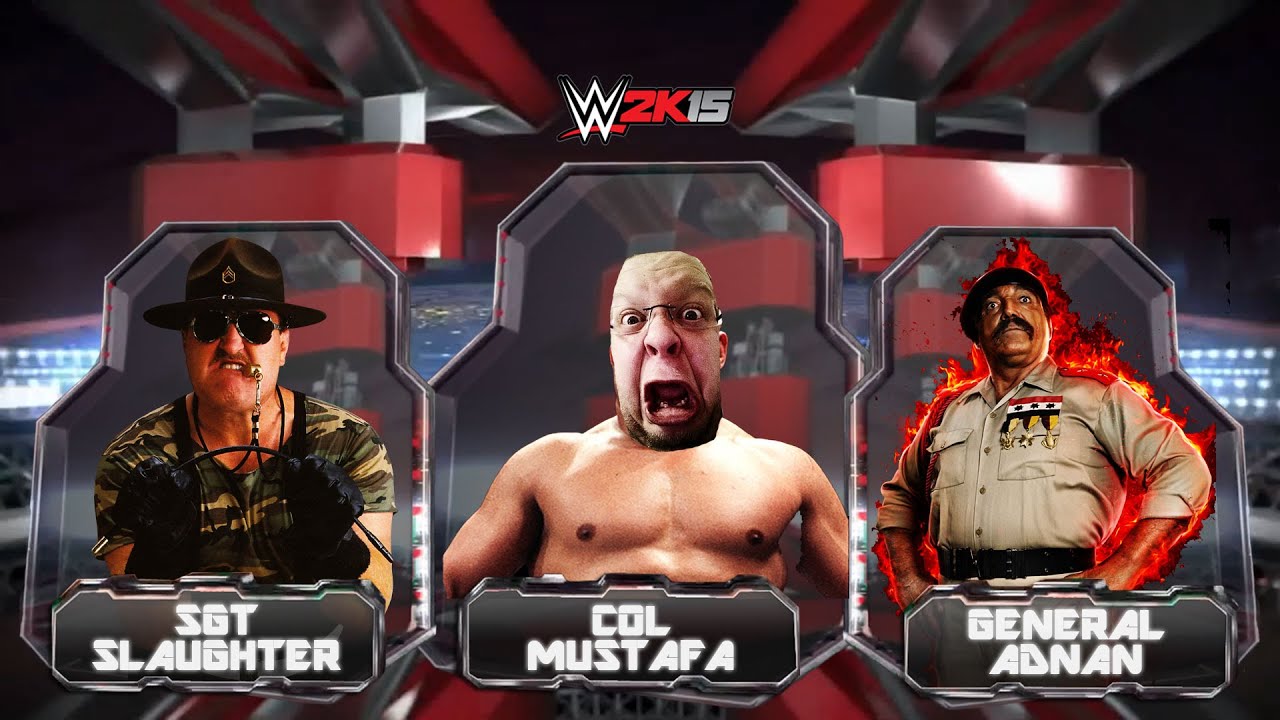 SGT Slaughter VS Col Mustafa VS General Adnan ★ WWF RAW Main Event WWE ...