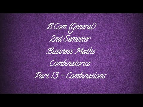 B.Com (General) || Sem - 2 || Business Maths || Unit 1 || Part 13 ...