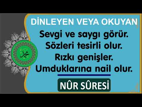DİNLEYENİN VEYA OKUYANIN Sözleri tesirli olur, Rızkı genişler, Umduklarına nail olur.