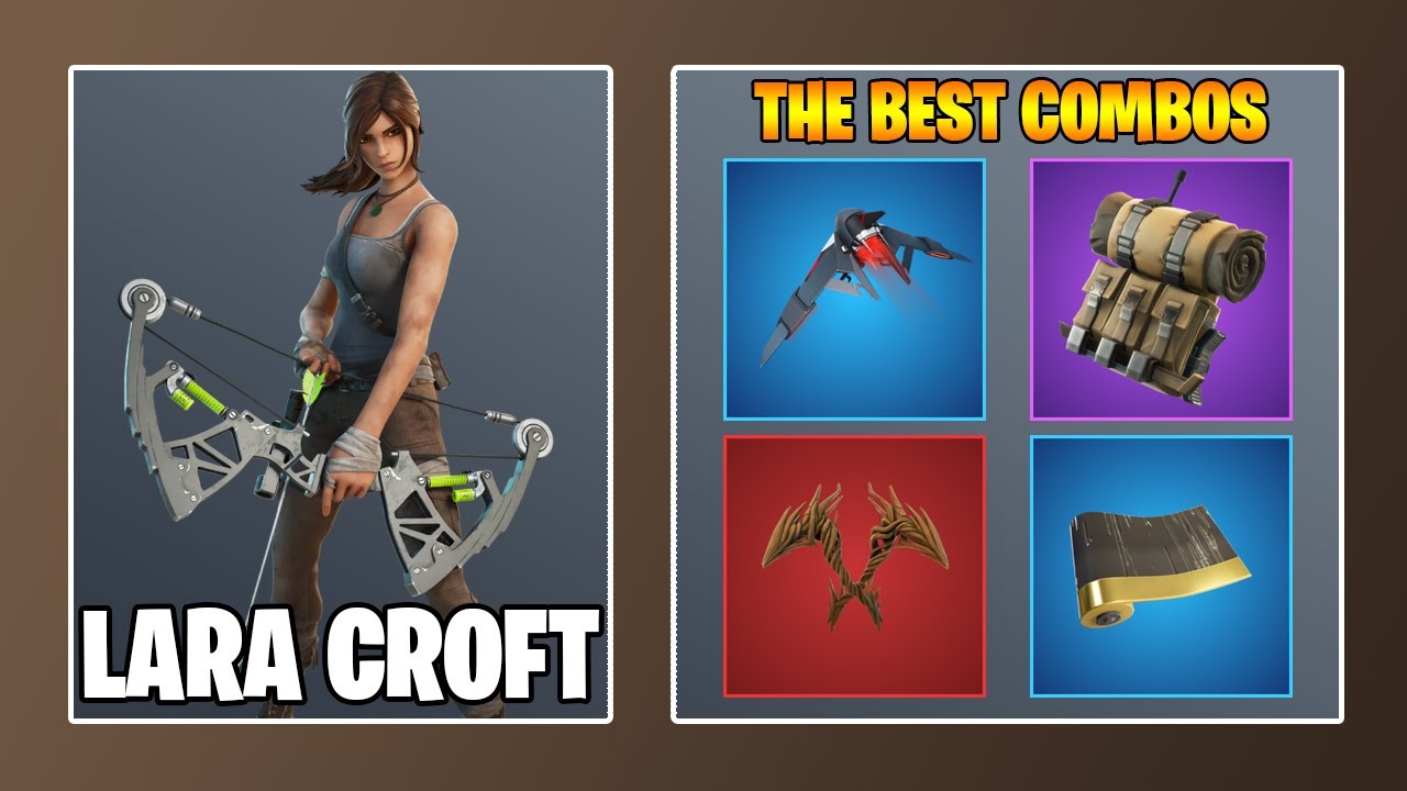 Los Mejores Combos de la Skin de Lara Croft | Fortnite - YouTube