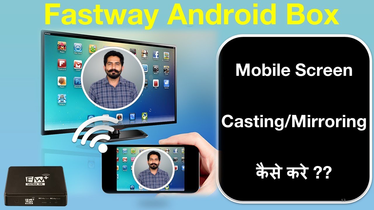 How to Cast Mobile Screen on Fastway 4K Android Box to LED LCD TV ...