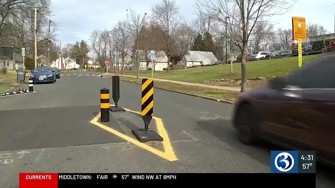 Traffic calming project in Hartford's Blue Hills neighborhood - YouTube