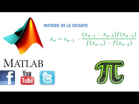 METODO DE LA SECANTE EN MATLAB - YouTube