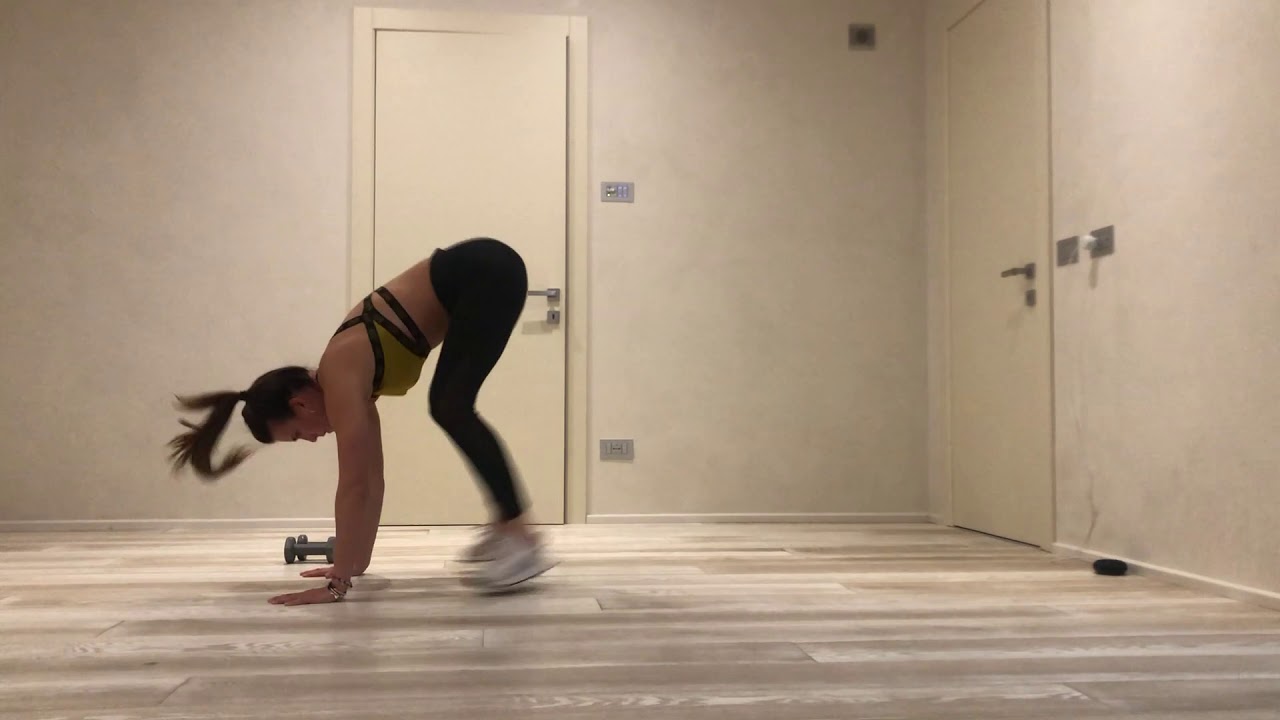 push up half burpees - YouTube