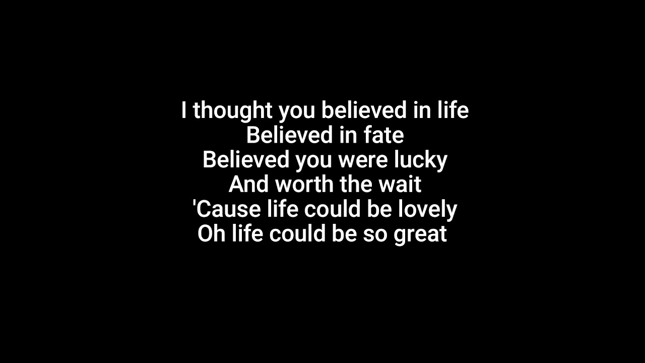 'TIL TUESDAY (Believed You Were) Lucky (lyrics) - YouTube