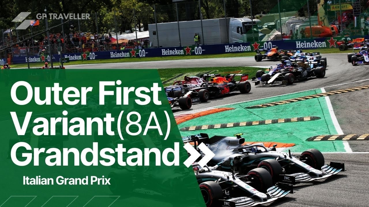 View from the Monza Circuit Outer First Variant A (8A) Grandstand at ...