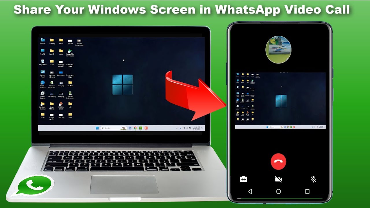 How to Share Your Windows Screen to Android & IOS via WhatsApp Video ...