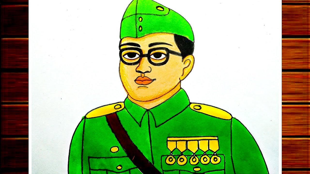 Netaji Subhash Chandra Bose Drawing|How To Draw Netaji Face Step By ...