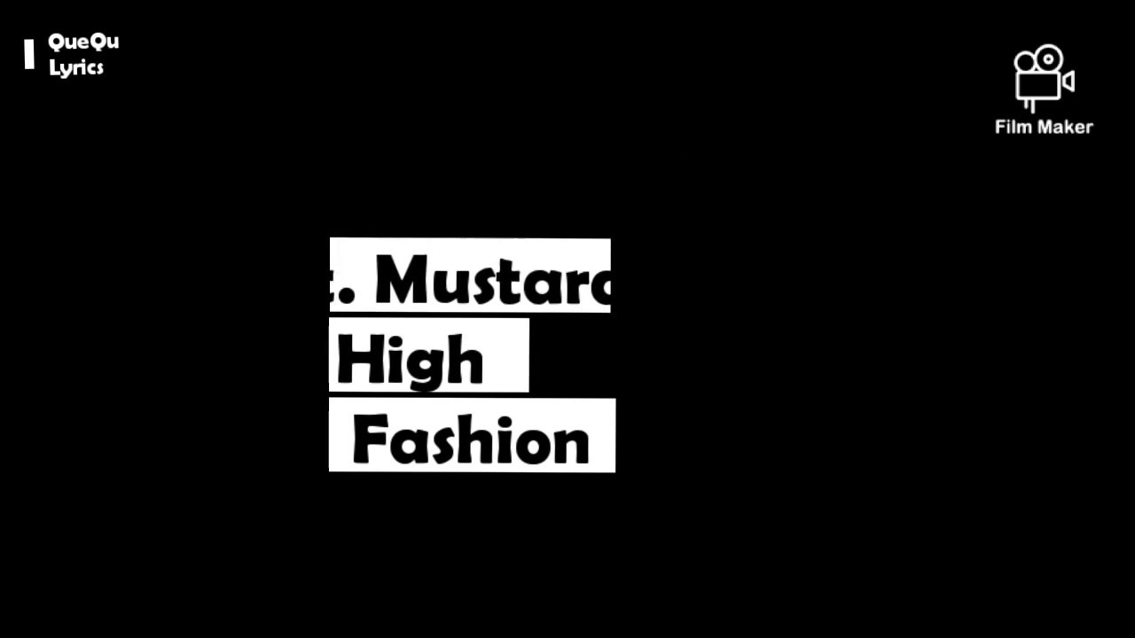 Roddy Ricch ft. Mustard High Fashion lyrics - YouTube