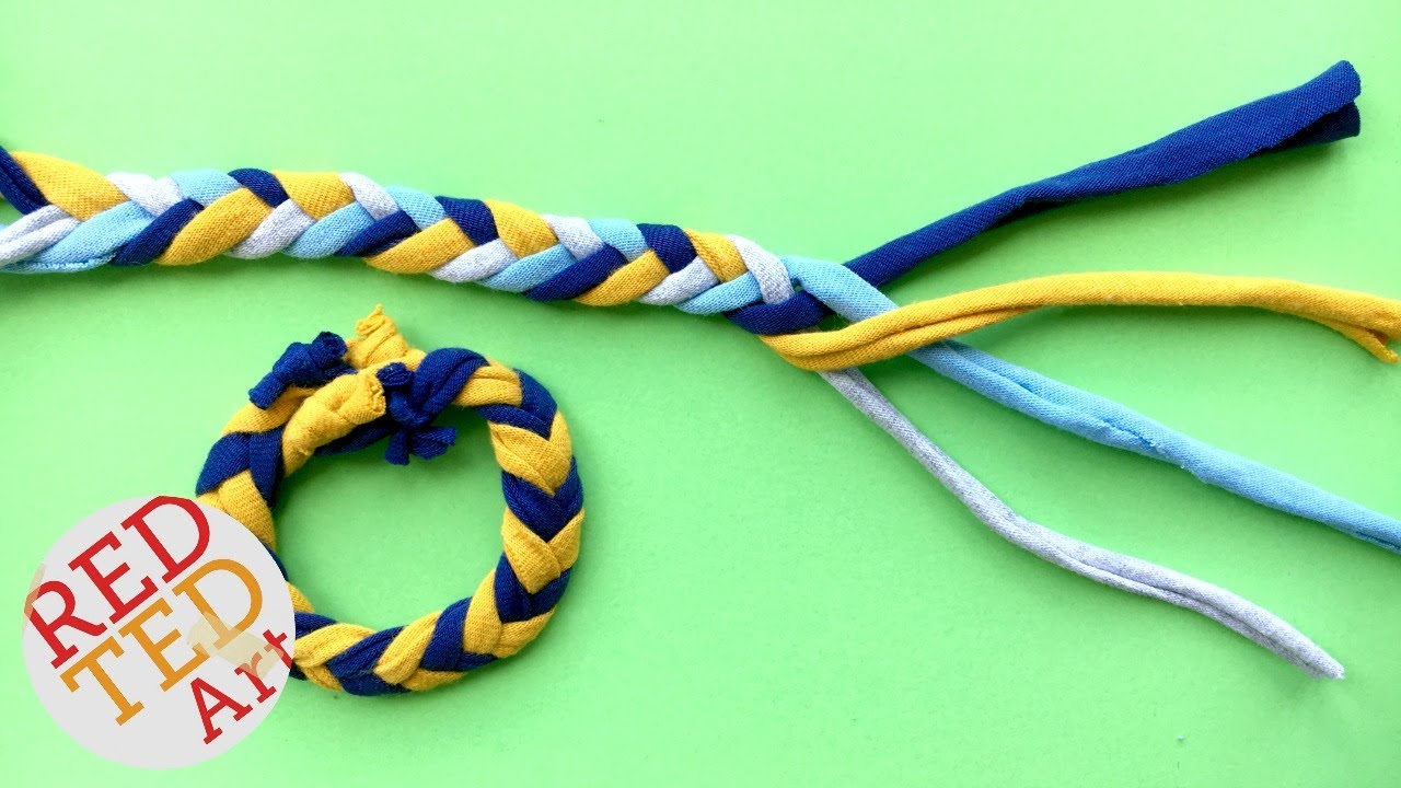 How To Do A 4 Strand Braid Or Plait Craft Basics With Red Ted Art