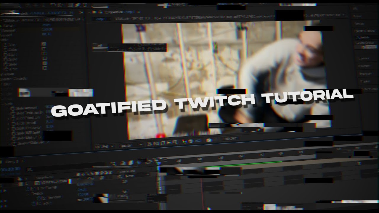 vertical twitch | after effects tutorial - YouTube