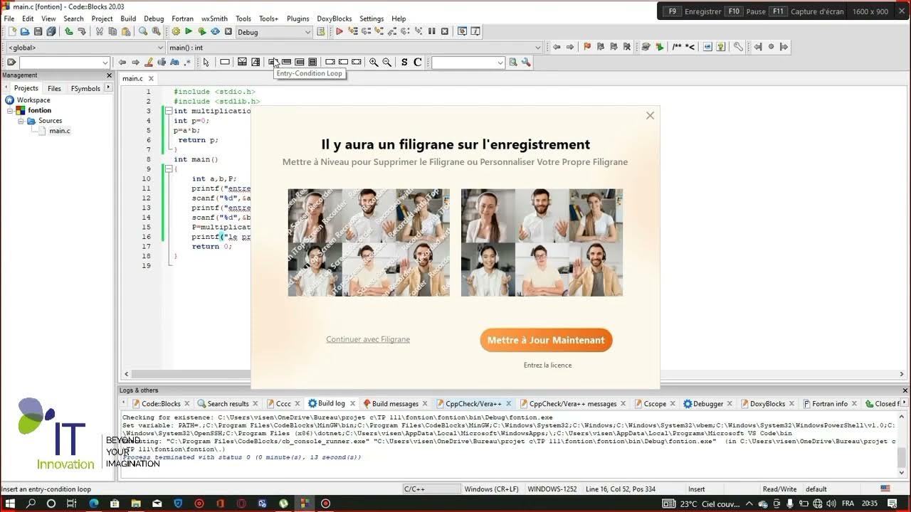 Apprendre la programmation en C : Programme modulaire et fonction - YouTube