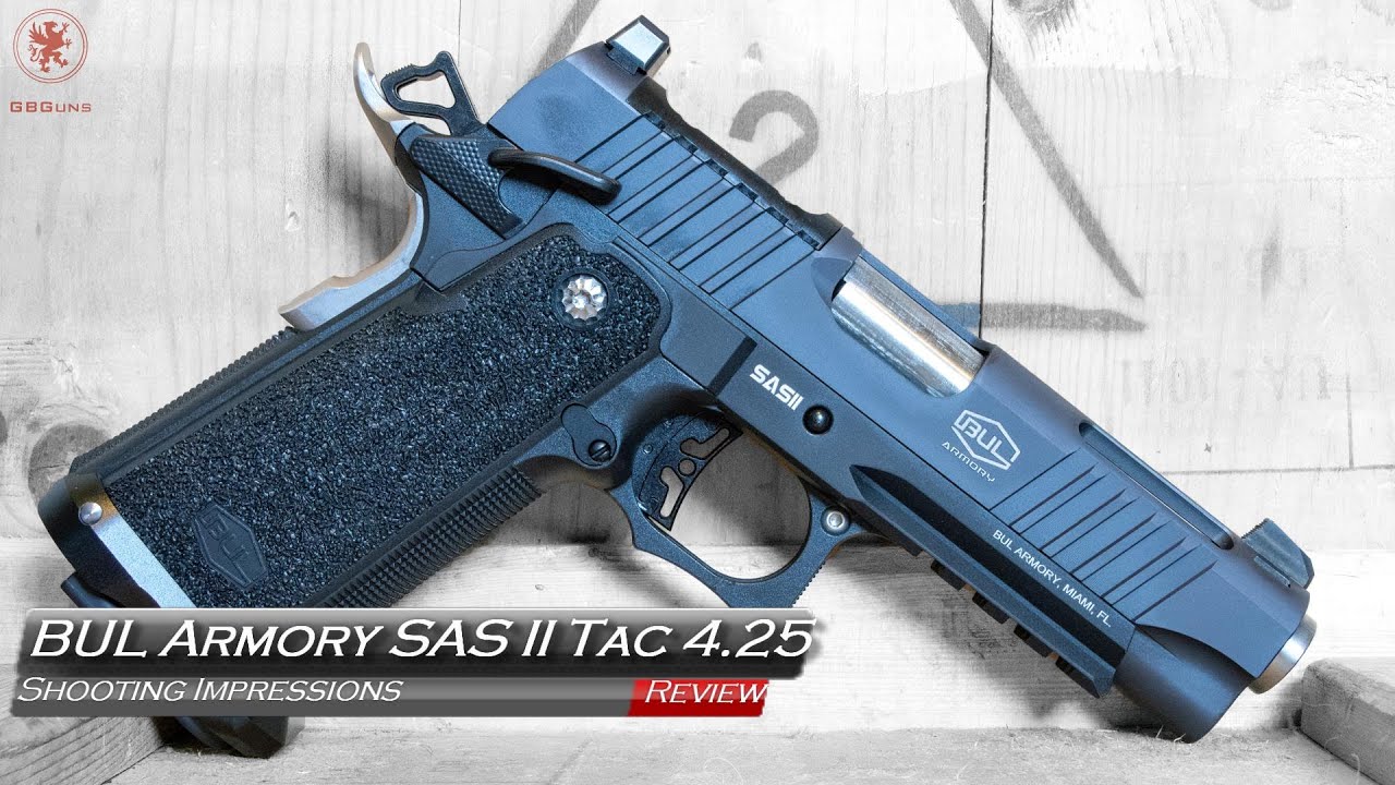 BUL Armory SAS II TAC 4.25 Shooting Impressions - YouTube