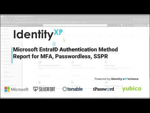 EntraID Authentiocation Method Report for MFA, PasswordLess, SSPR - YouTube