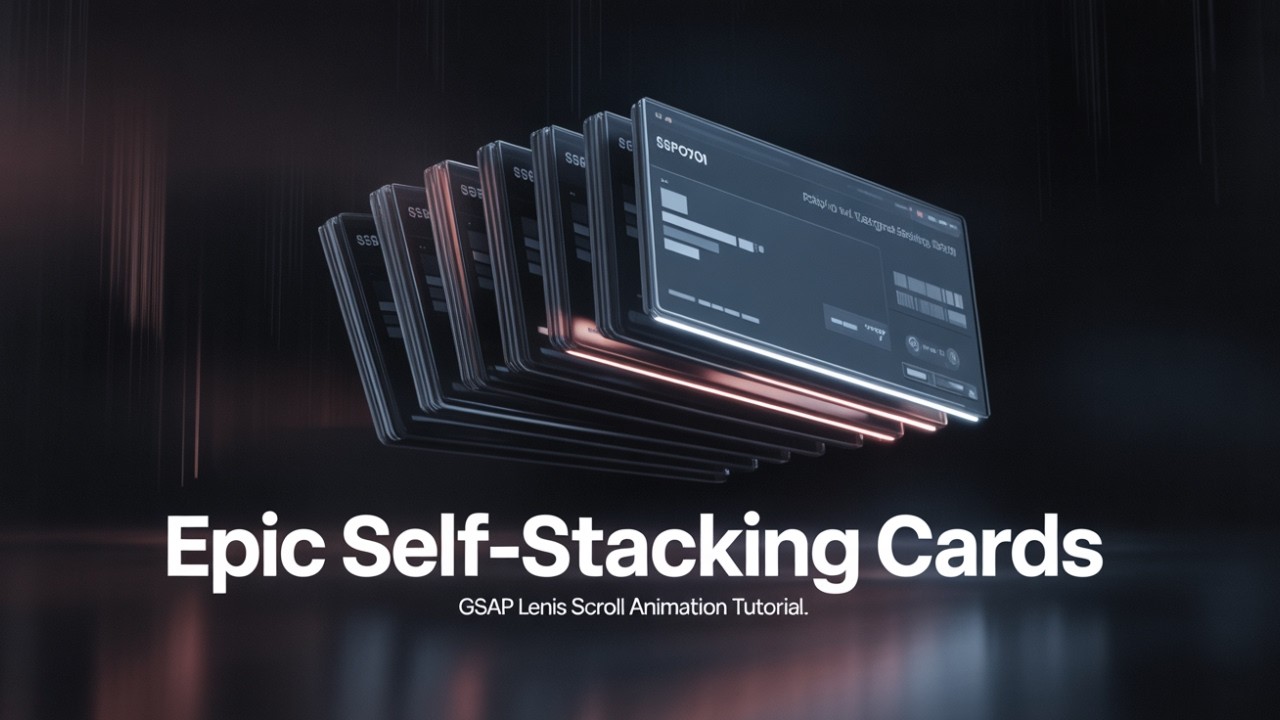 Create Epic Self-Stacking Cards with GSAP Lenis Scroll Animation ...