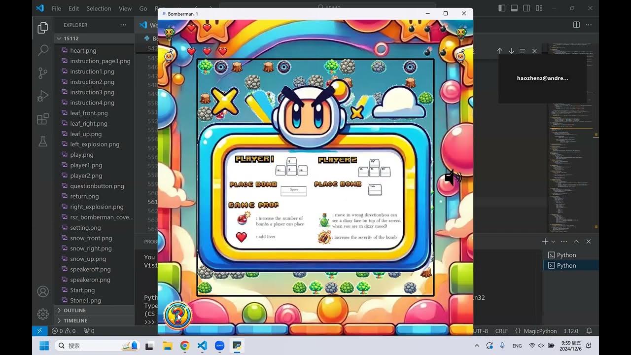 Term Project Demo for CMU-15112: Bomberman - YouTube