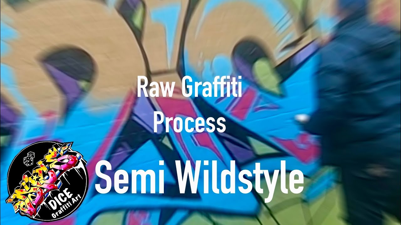 Raw Graffiti process | 1 hour easy wildstyle with voiceover - YouTube