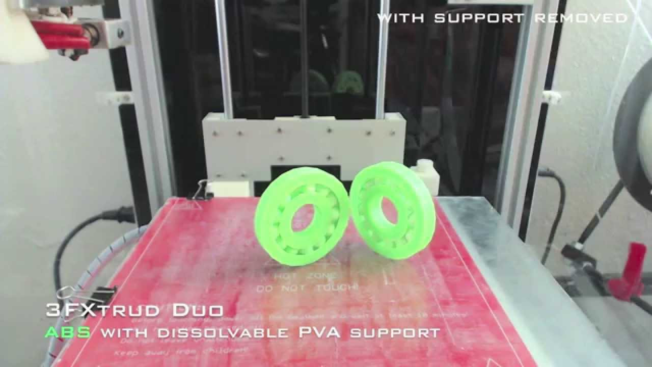 Dual material with ABS and PVA support 3D print with 3FXtrud Duo by ...