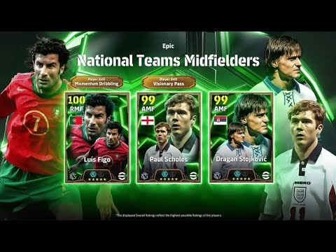 NATIONAL TEAM MIDFIELDERS|| Luis figo,Paul Scholes and Dargan Stjikovic ...