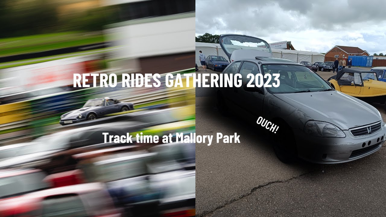 TVR and H22 Civic Crash at Mallory Park - Retro Rides Gathering 2023 ...