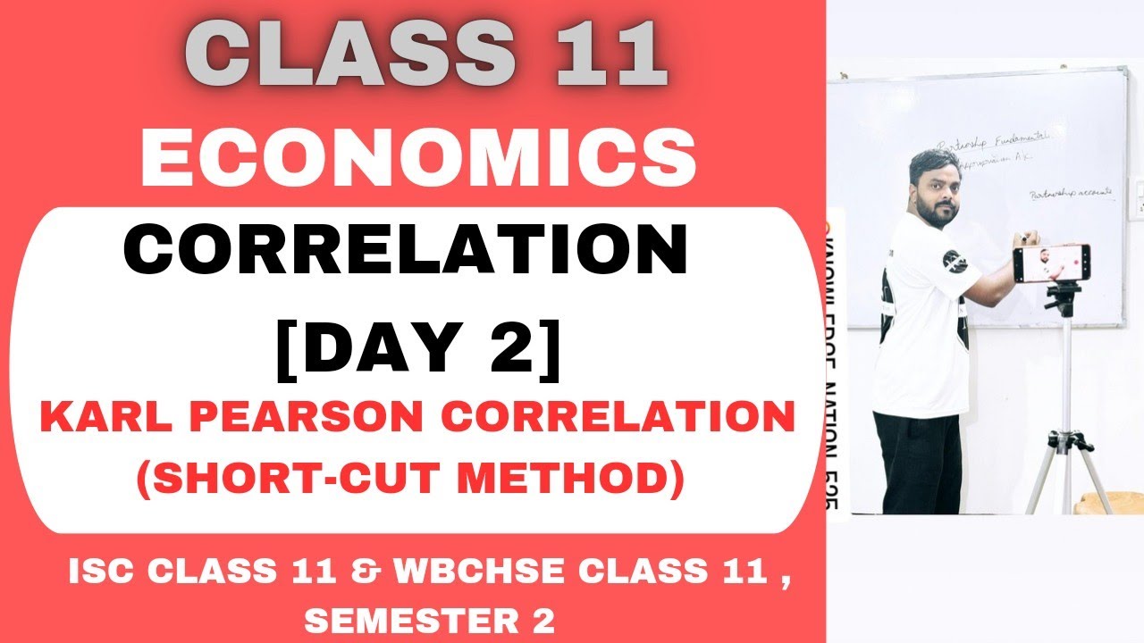 CORRELATION [DAY 2] | KARL PEARSON'S SHORTCUT METHOD | CLASS 11 ISC ...