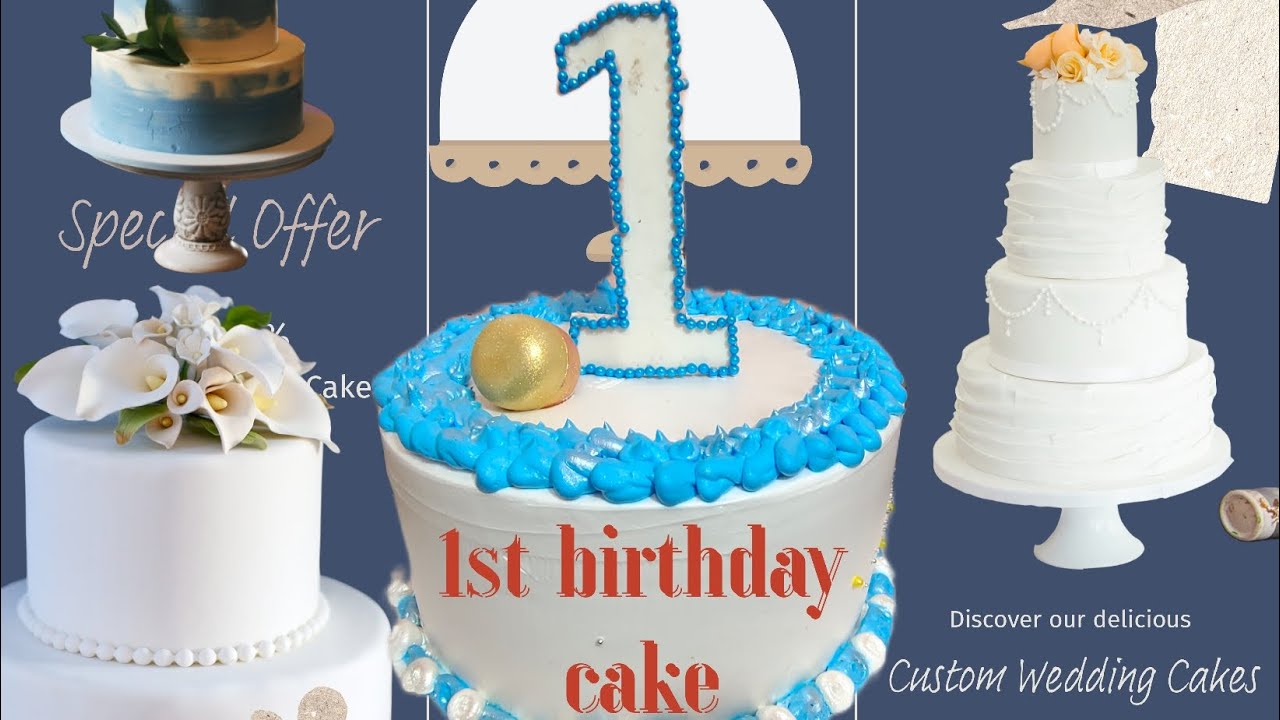 BABY 1st BIRTHDAY CAKE WHITE VANILA FLEVAR SIMPLE DISSING CAKE ...