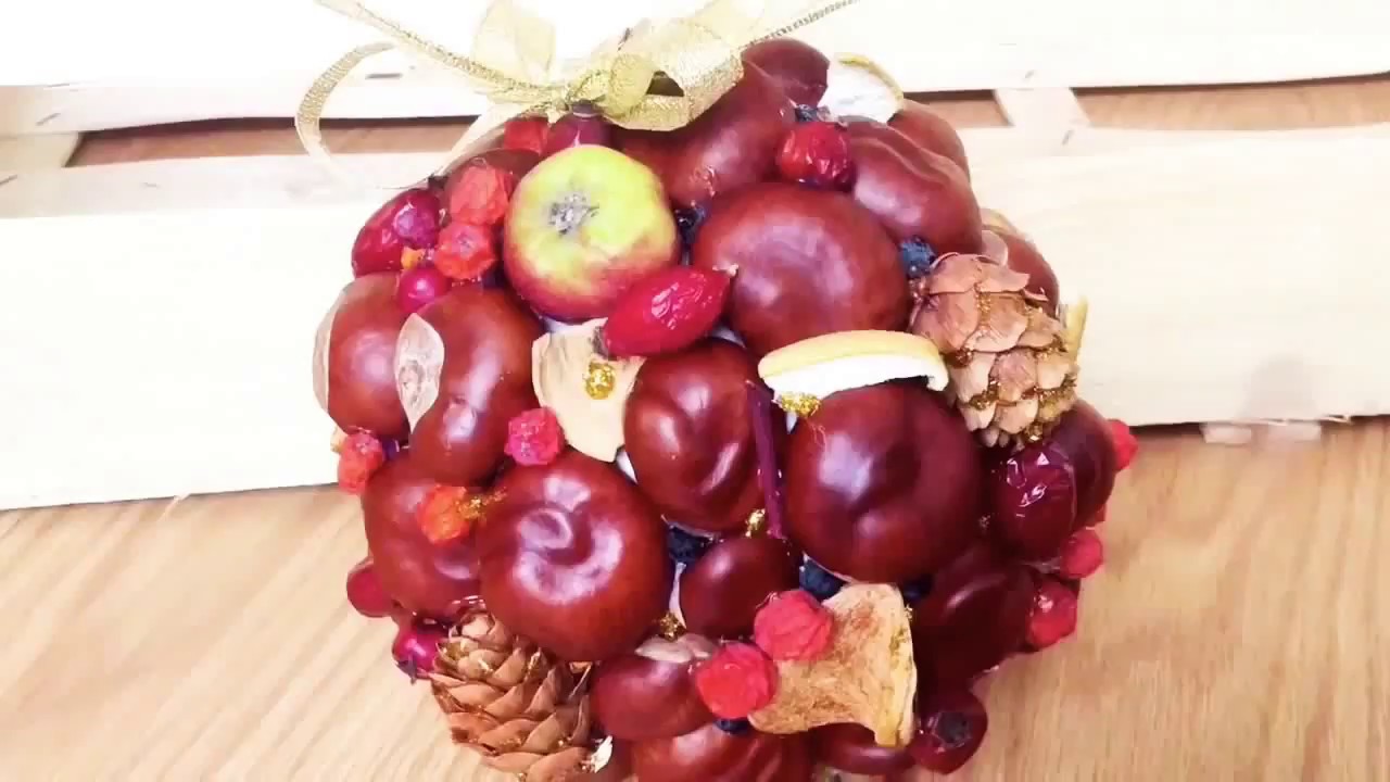 🍂 Chestnut DIY. Autumn decor. 🍂 Fall decor idea DIY. 🍂 - YouTube