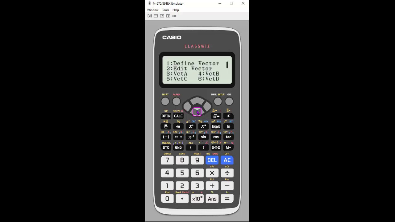 Fx 991EX Classwiz Vector Calculations With Scientific Calculator YouTube