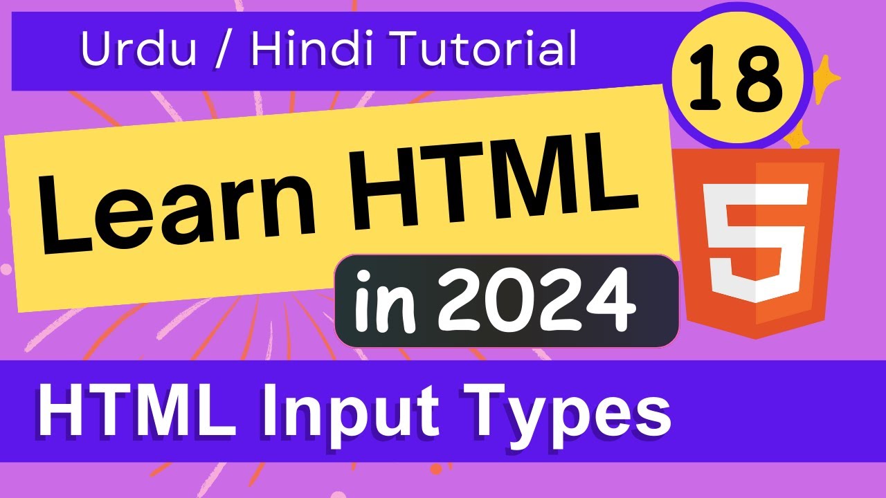 HTML input types tutorial in Urdu / Hindi - YouTube