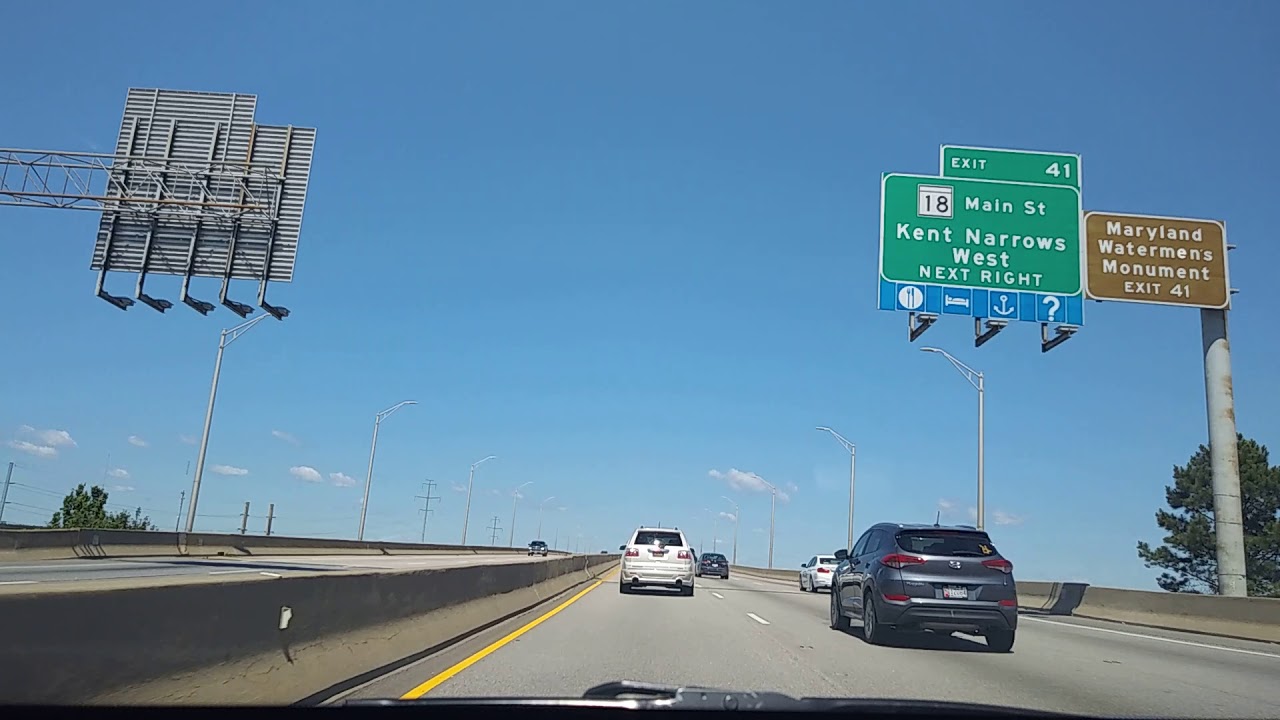 US 50 [Maryland] (Exit 45B - Bay Bridge) Westbound - YouTube
