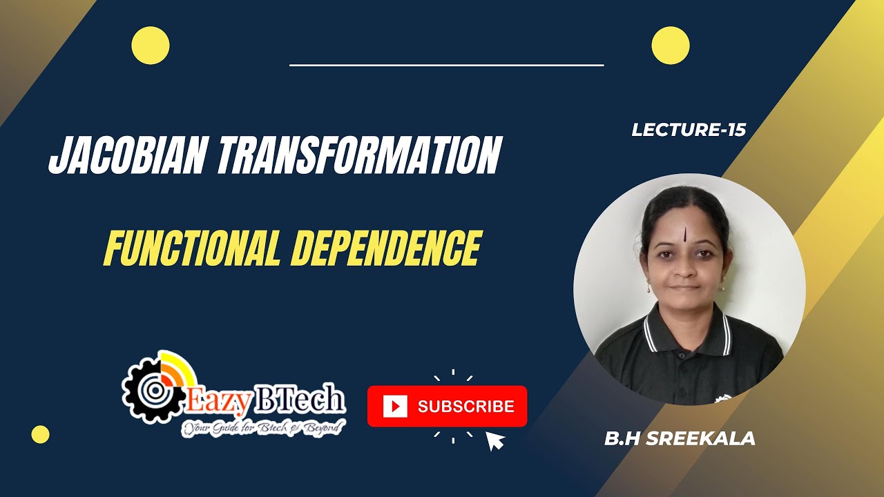 Partial Differential Equations || Functional Dependence || Lecture 15 ...