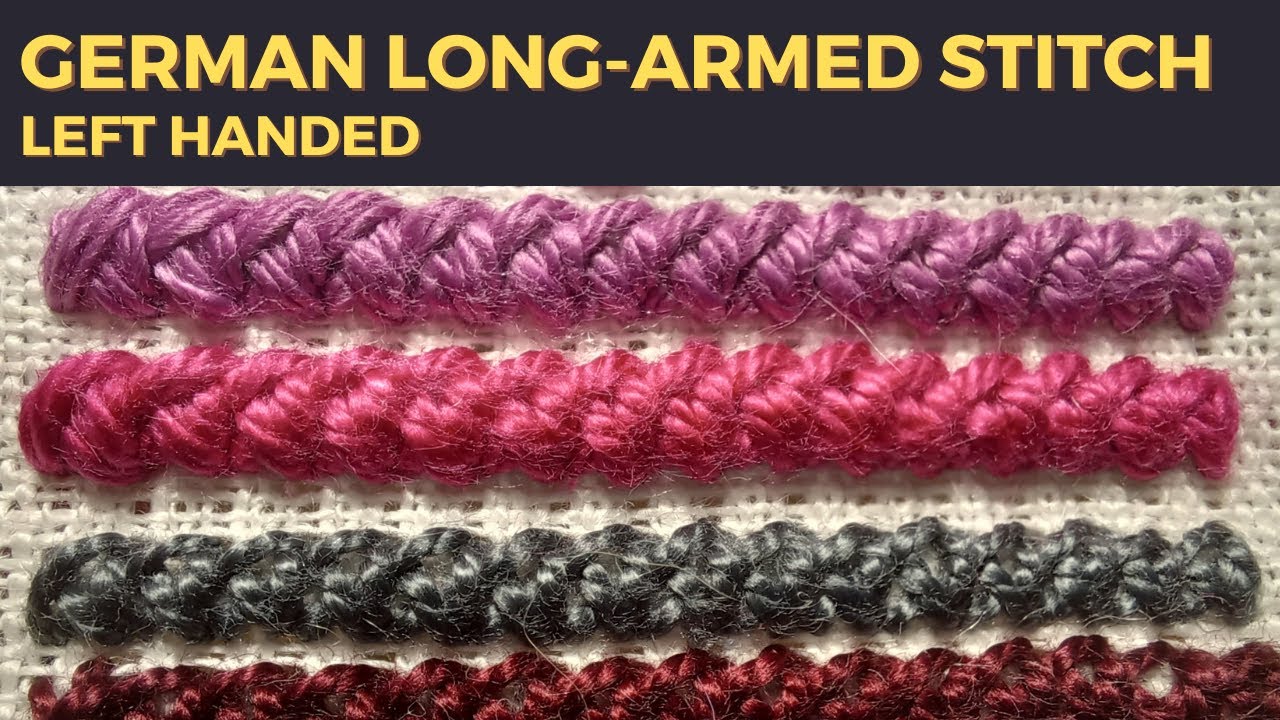 German long-armed cross stitch tutorial - YouTube