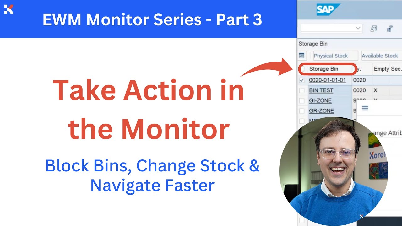 SAP EWM Monitor Tutorial (Part 3) | Block Bins, Change Stock, Navigate ...