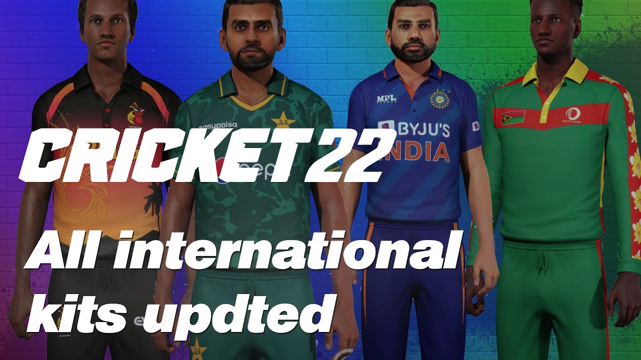 Cricket 22: All international men's kits and jerseys updated and shared ...