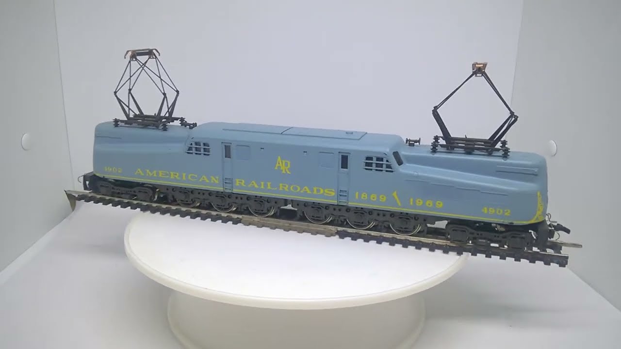 VINTAGE AHM RIVAROSSI 4902 AMERICAN RAILROAD HO BLUE GG1 ELECTRIC ...