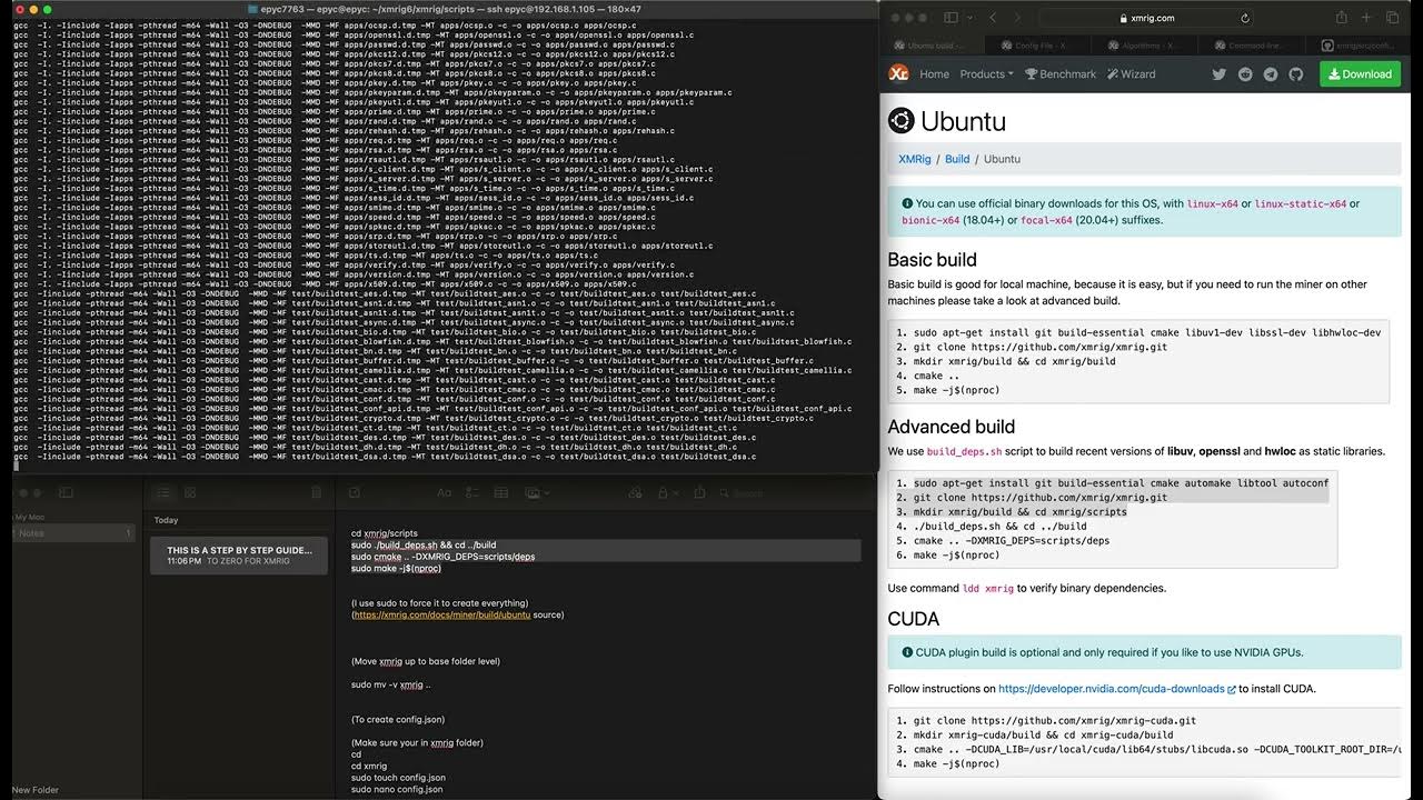 How to build Xmrig miner with 0% dev fee on Ubuntu - YouTube
